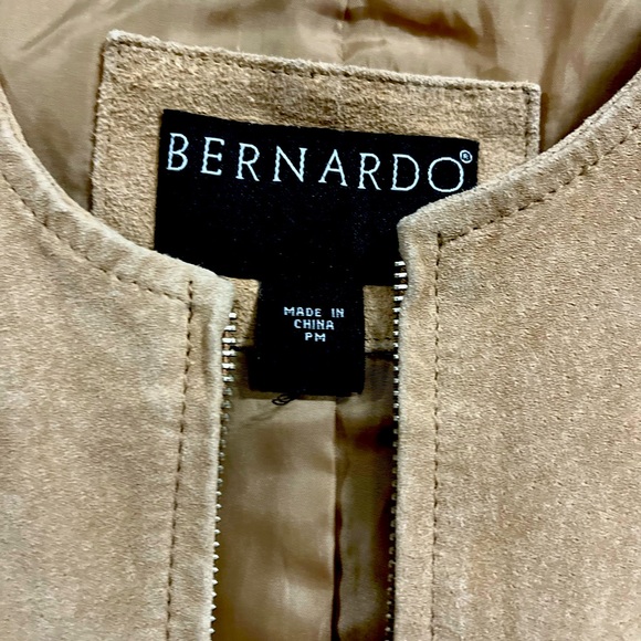 Bernardo | Jackets & Coats | Bernardo Suede Tan Light Jacket In Womens ...